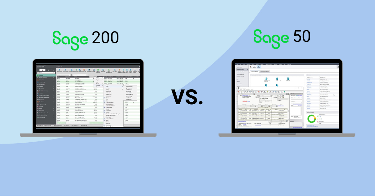 Sage 200 vs Sage 50 Comparison (2025)